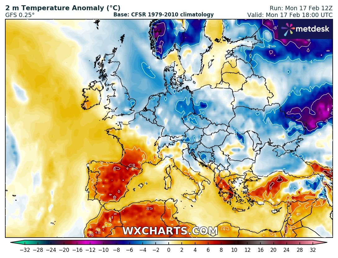 Evropa v sevření extrémů: Zatímco Česko mrzne, jih Španělska hlásí ...